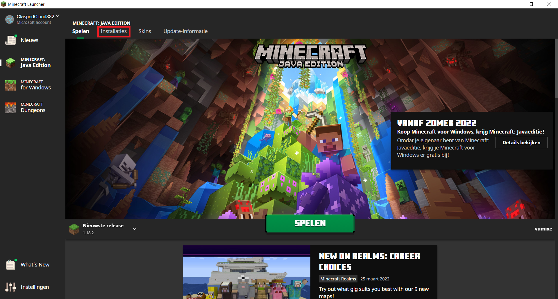 GeoCraft | 04 Minecraft Versie Nummer Aanpassen